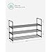 SONGMICS Shoe Rack, 3 Tier Shoe Organizer, Metal Shoe Storage Shelf for ...