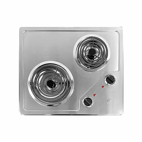 Summit CR2B122 21-inch Wide 115V 2-Burner Coil Electric Cooktop ...