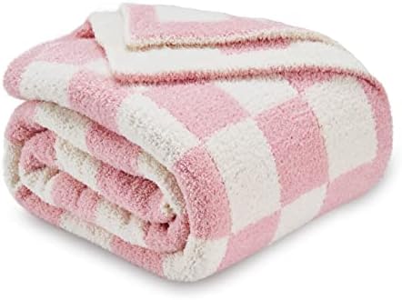 Amazon.com: Carriediosa Checkered Throw Blanket 60" X 80" Twin, 400GSM ...