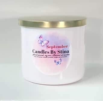Amazon.com: September from Candles by Stina, a 3 Wick Scented Candle ...