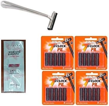 Amazon.com: Trac II Chrome Handle + 7 O'Clock PII 5 ct. Refill Razor ...