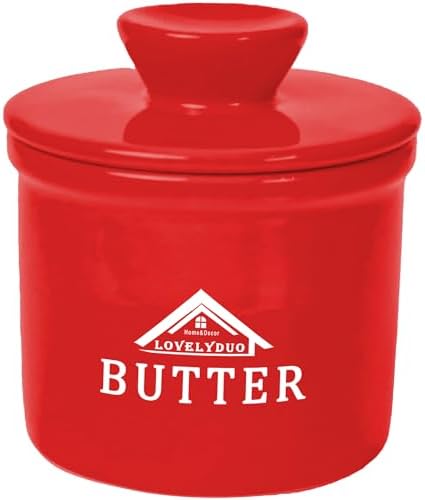Amazon.com | Butter Crock with Lid and knfie,Ceramic Butter dishes for ...