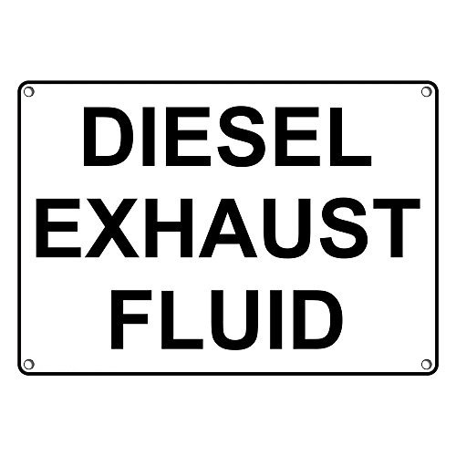 Weatherproof Plastic Diesel Exhaust Fluid Sign with English Text ...