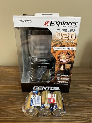 Amazon.co.jp: GENTOS ジェントス ランタン EX-X777D 電池付き LEDランタン 超暖色LED 最大420ルーメン キャンプ アウトドア 防災用品 非常用 照明 ...