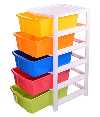 Dual Home Care Modular 5 Section Drawer, Multipurpose 5-Drawer Plastic ...