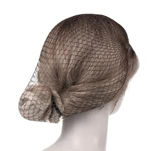 Amazon.com: 24 PCS Brown Hair Nets for Women, Invisible Elastic Edge ...