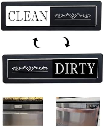 Amazon.com: Premium Metal Dishwasher Magnet Clean Dirty Sign ...