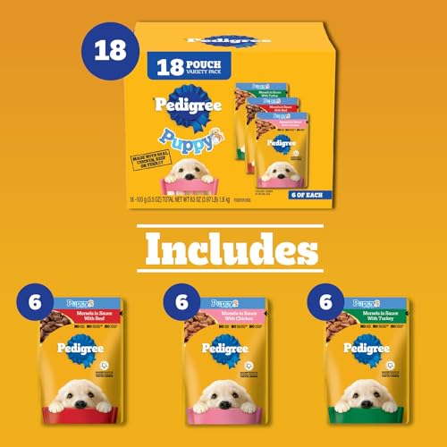 Pedigree Pet Smooth Moist Canine Meals 18-Depend Selection Pack, 3.5 ...