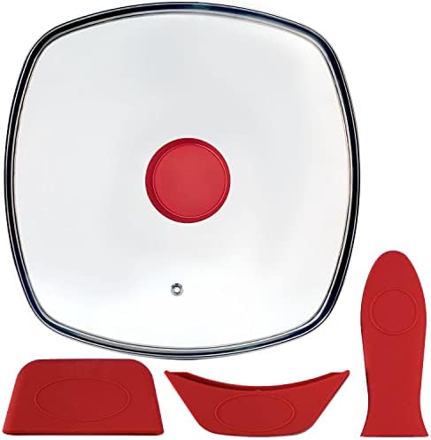 Square Tempered Glass Lid 10.5inch by FOLI - Fits Lodge 10.5inch Square ...