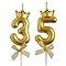 Amazon.com: AOOLADA 35th 53rd Birthday Candles, Rose Gold 53 35 Year ...