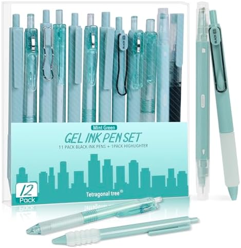 Amazon.com: Tetragonal tree 12Pcs Gel Pens Set, Quick Dry Ink Pen Fine ...