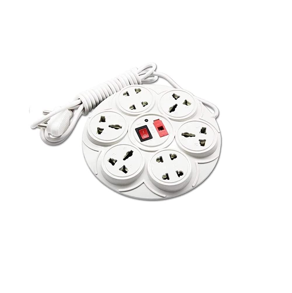 Buy Round Extension Board 6 Universal Multi Plug Point Extension Board ...