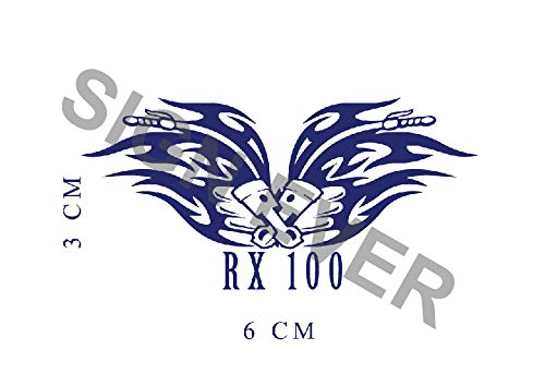 SIGN EVER Yamaha Rx100 Wings Logo Stickers for Bike Tank Side Mudguard ...