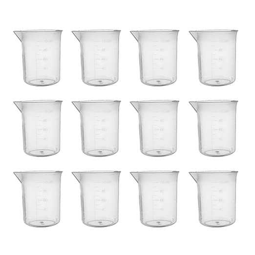 ARTOOL A94 Clear Plastic Reusable Mixing Cup 100 ml Measuring Cups ...