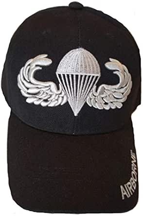 Paratrooper (Airborne Emblem) Baseball Cap (Black) at Amazon Men’s ...