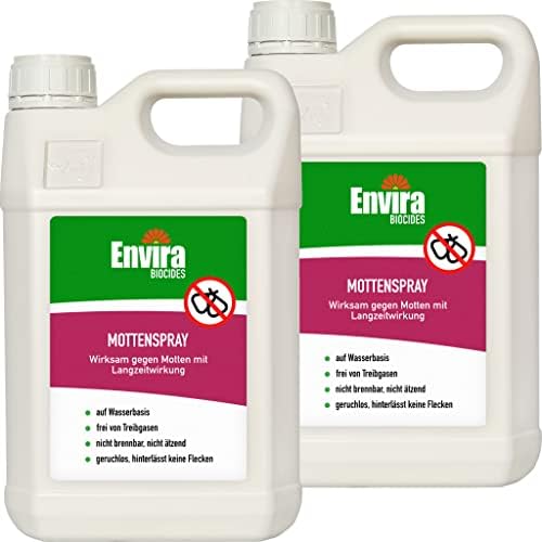 Envira Motten-Spray 4X 5 Liter - Mittel gegen Motten, Kleidermotten ...
