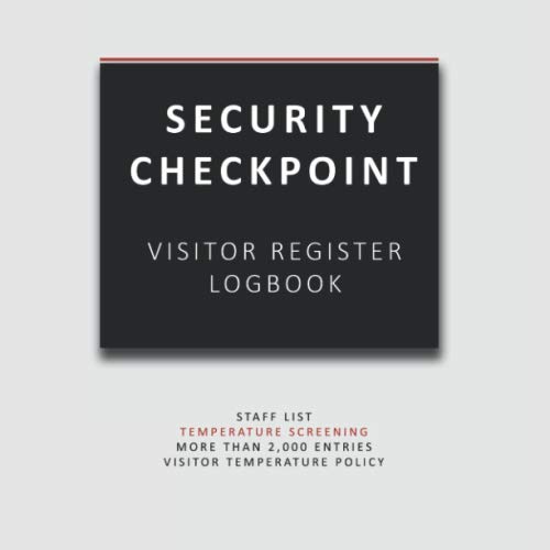 Amazon.com: Security Checkpoint Visitor Register Logbook with ...