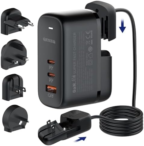 Amazon.com: 65W USB C Charger Block with Retractable Type C Cable and ...