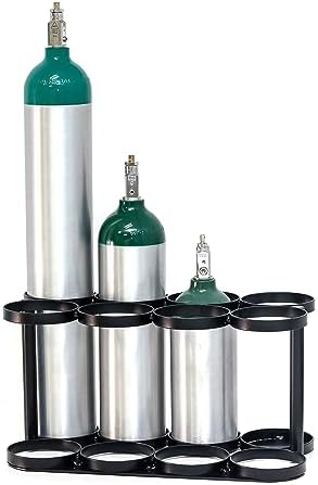 Amazon.com: AireMed Oxygen Tank Holder – Holds (8) E, D or M9/C Size ...
