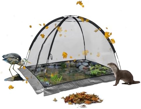 Pond Net Covers Dome for Outdoor Ponds 7X5 FT Garden Cover with Zipper ...
