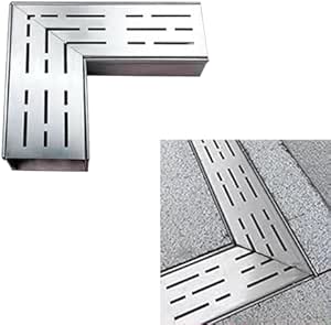 Amazon.com: Blazea Heavy Duty 90 Degree Corner Trench Drain - Stainless ...
