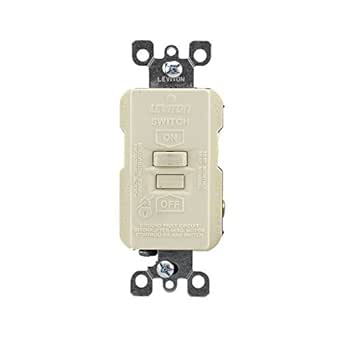 Leviton 8590-A GFCI Switch SmartLock 20A Feed Through, 20A 125V, Almond ...