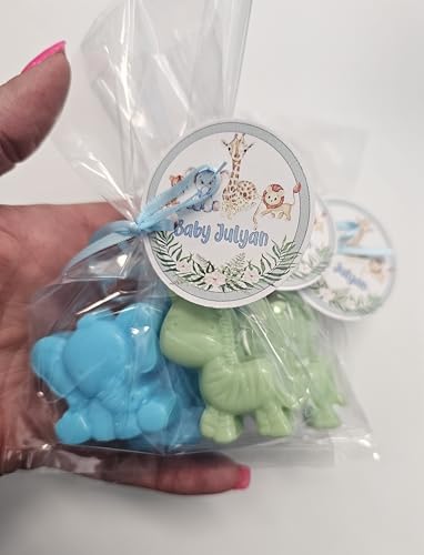 Amazon.com: 10 Personalized Safari Zoo Animals Baby Shower Party Favors ...
