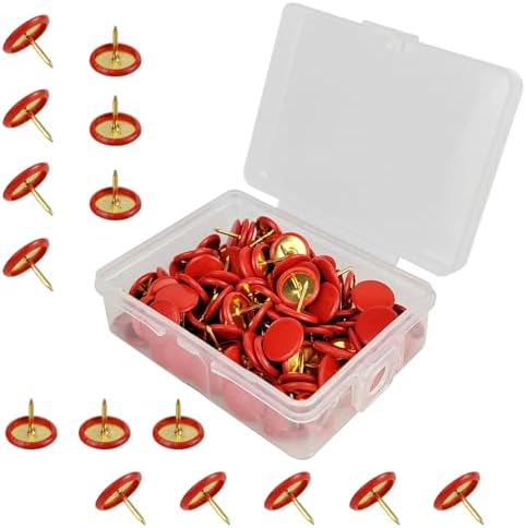 Amazon.com: 100 Pcs Thumb Tacks, Drawing Pins, Metal Flat Push Pins ...