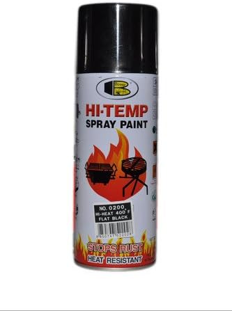 BOSNY Hi-Heat Resistant 1200°F Aerosol Spray Paint (400 ml, Flat Black ...