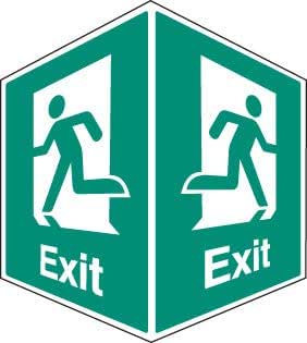 Exit Schilder – Exit – Vorstehendes Schild – starrer Kunststoff bei ...