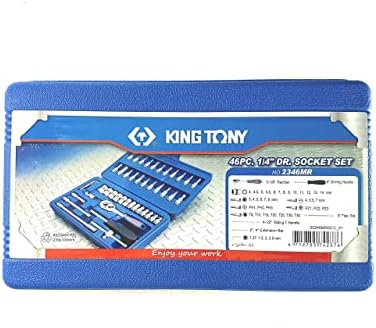 King Tony KingTony 46pc 1/4 Socket Set 2346 Tool Kit : Amazon.in: Home ...