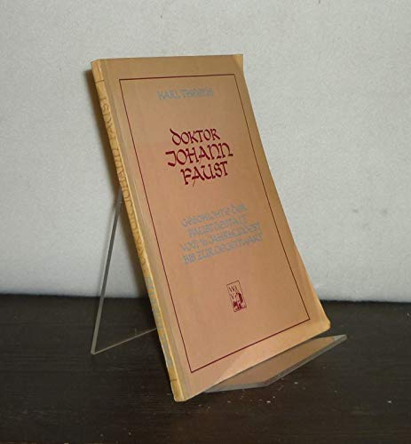 Amazon.com: Doktor Johann Faust. Geschichte der Faustgestalt vom 16 ...