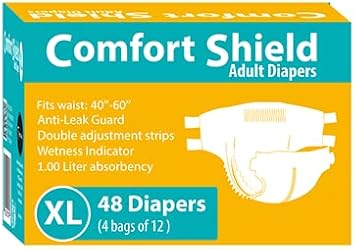Amazon.com: Comfort Shield Adult Diapers Anti-Leak Guard Double ...