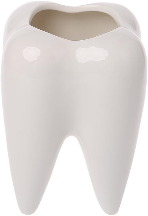 Amazon.com : Yziss Tooth Shape Flower Pot Ceramic Flower Pot Green ...