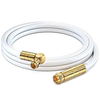 Coaxial Cable RG6, with a Right Angle 90Ã‚° Connector, 4 ft, Coax Cable ...