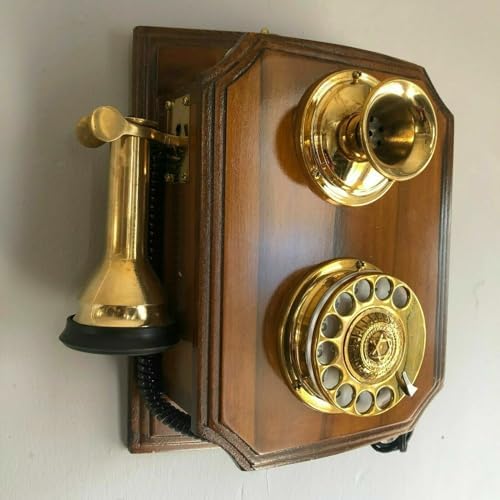 Amazon.com : Reproduction Wooden Retro Telephone Rotary Dial Mechanical ...