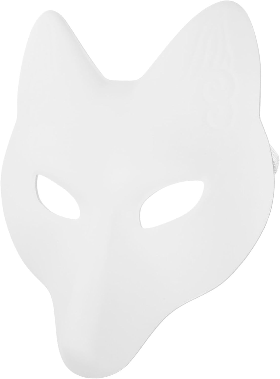 Amazon.com: Lurrose Blank Fox Mask Pu Leather Diy White Cat Mask ...