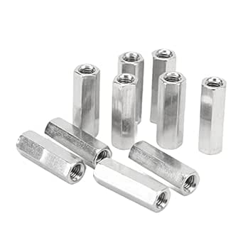 20 Pcs Hex Coupling Nut M5x0.8 L25mm Stainless Steel Hex Threaded Rod ...