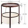 Amazon.com: DAILY&DIARY Side Table End Table with Charging Station ...