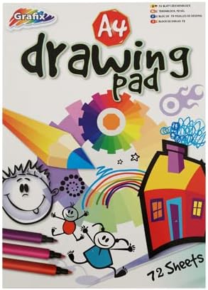 A4 Plain Drawing and Colouring Pad 80 Sheets140 Pages Padded Size 297mm ...