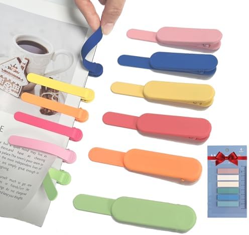 Automatic Bookmark, Kaluofan 6PCS Silicone Book Marks for Reading ...