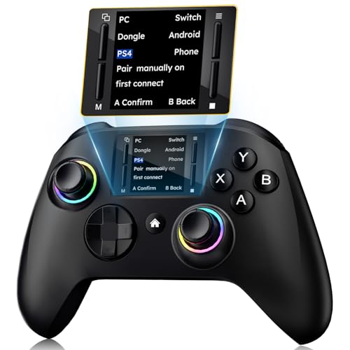 Interactive Screen Wireless Gaming Controller, Compatible with PC/PS4 ...