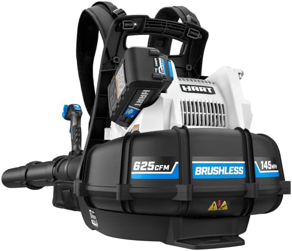 Amazon.com: HART 40-Volt Cordless Brushless Backpack Blower Kit 5.0Ah ...