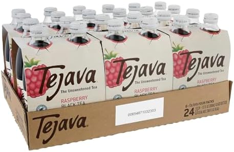 Amazon.com : Tejava The Unsweetened Tea, Peach Black Tea, Non-GMO, 16.9 ...