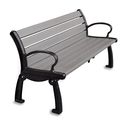 Amazon.com: Heritage Resin Wood and Aluminum Park Bench Frame Finish ...