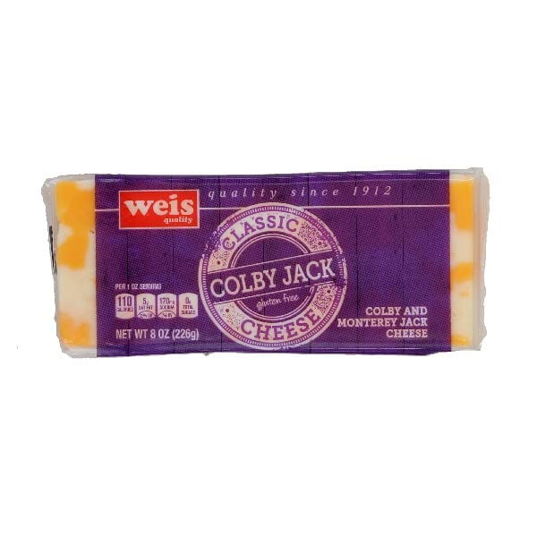 Amazon.com: Weis Quality, Cheese Colby Jack Bar, 8 Ounce : Grocery ...