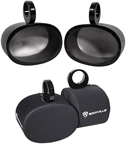 Amazon.com: Rockville Pair MAC69B 6x9 Black Aluminum Wakeboard Tower ...