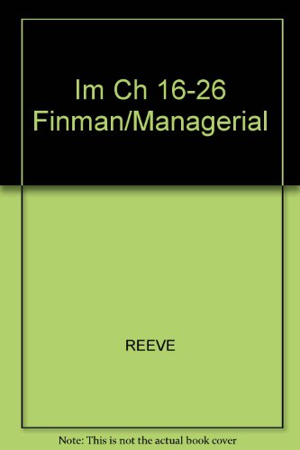 『Im Ch 16-26 Finman/Managerial』｜感想・レビュー - 読書メーター