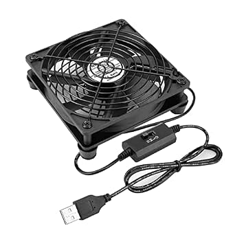 Quiet 120mm USB Computer fan Dual Ball Bearing with Speed Controller 5v ...