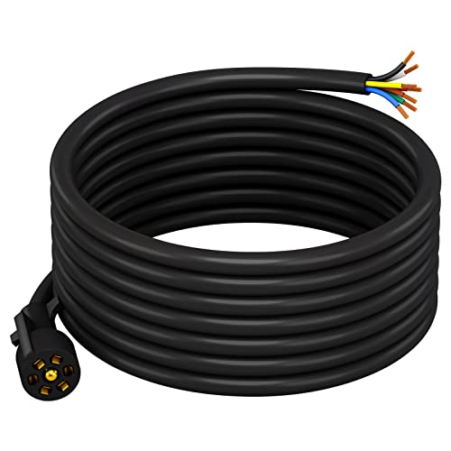 Snapklik.com : 15 FT Trailer Cord Heavy Duty 7 Way Trailer Wiring ...